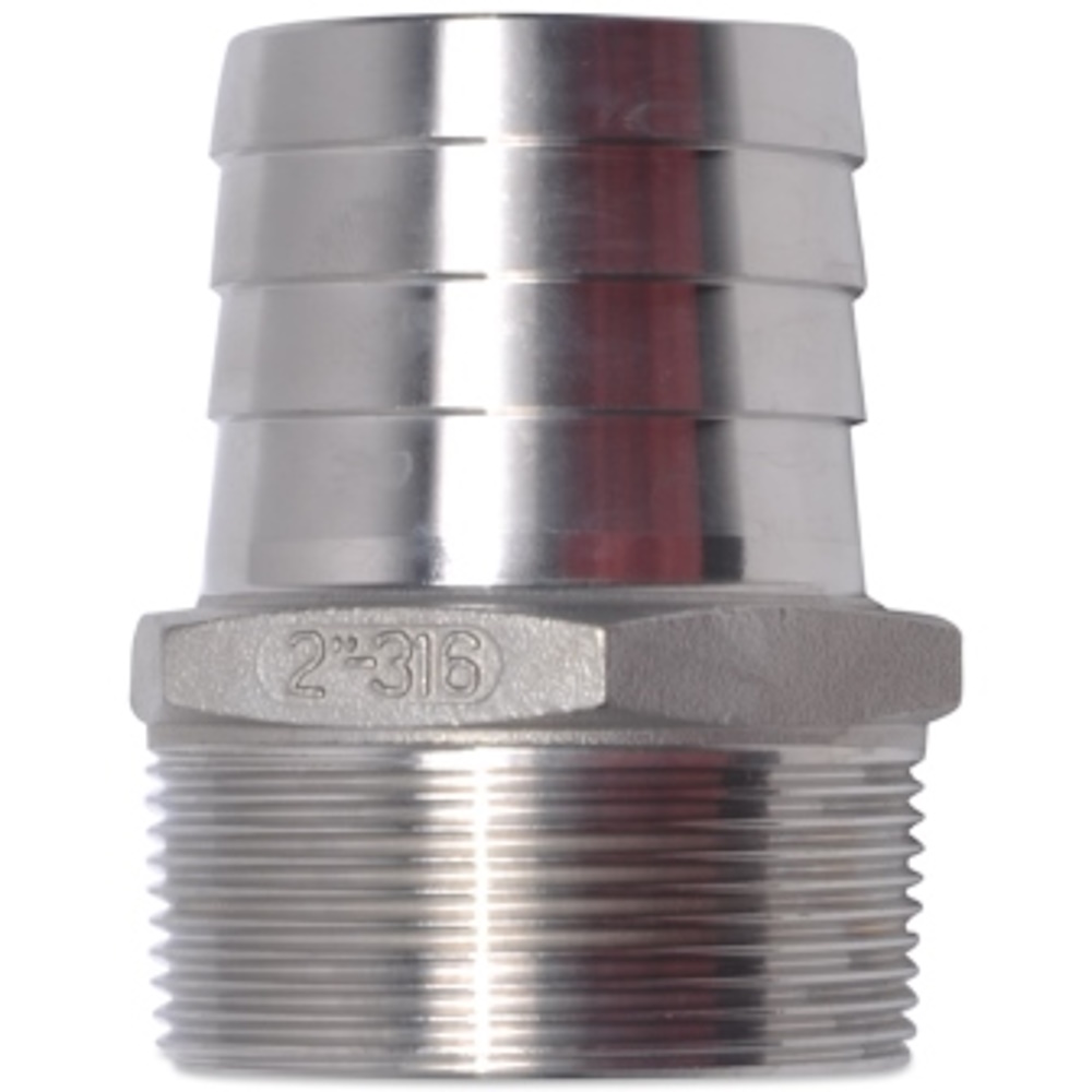Hose nipple, GB/T6414 CT-6, 3/4", AISI316, INDURA